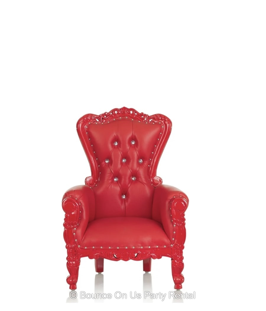 Kids Red Throne Chair - Bounce House & Inflatable Hire in Brockton ...