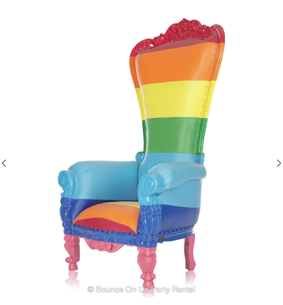 Rainbow Pride Throne Chair - Bounce House & Inflatable Hire in Brockton ...