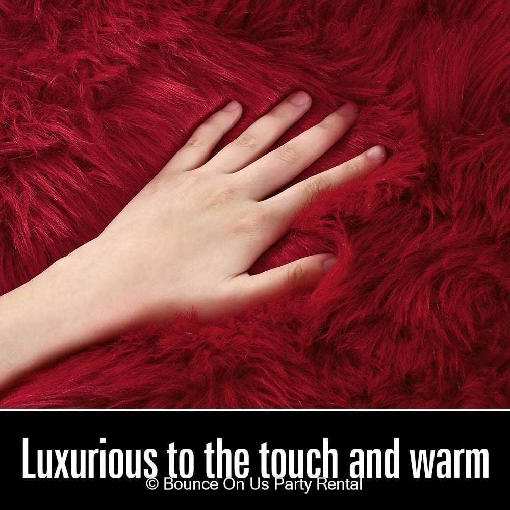 Red Fur Rug - Bounce House & Inflatable Hire in Brockton, Holbrook ...