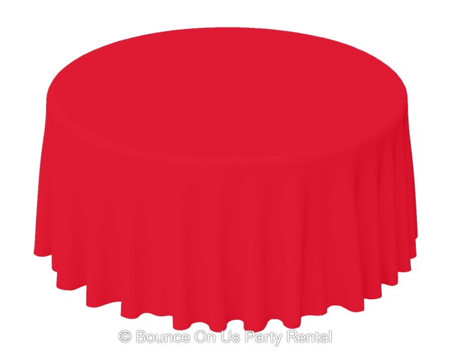 Red Round Table Linen 120" - Bounce House & Inflatable Hire in Brockton ...