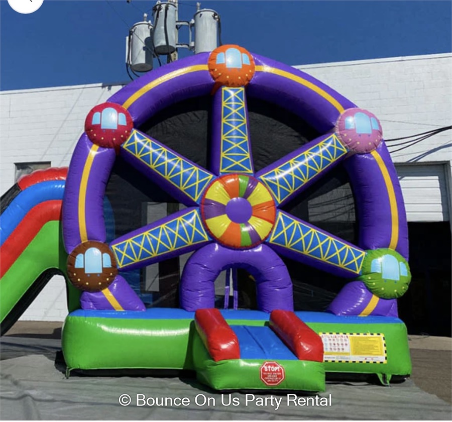 Ferris Wheel Combo & Double Water Slides - Bounce House & Inflatable ...